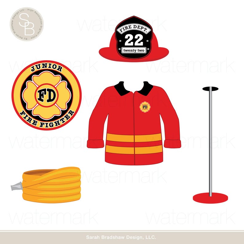 Firefighter Clip Art: Fire Engine, Fire Truck, Emergency Rescue Clip ...