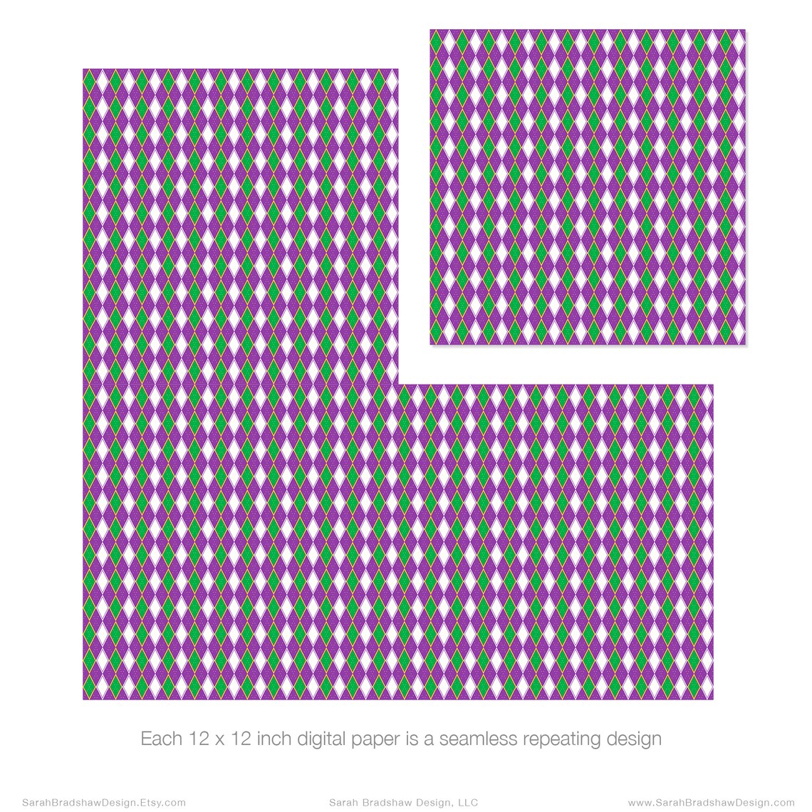 Seamless Digital Paper. Digital Pattern. Mardi Gras Digital Paper ...