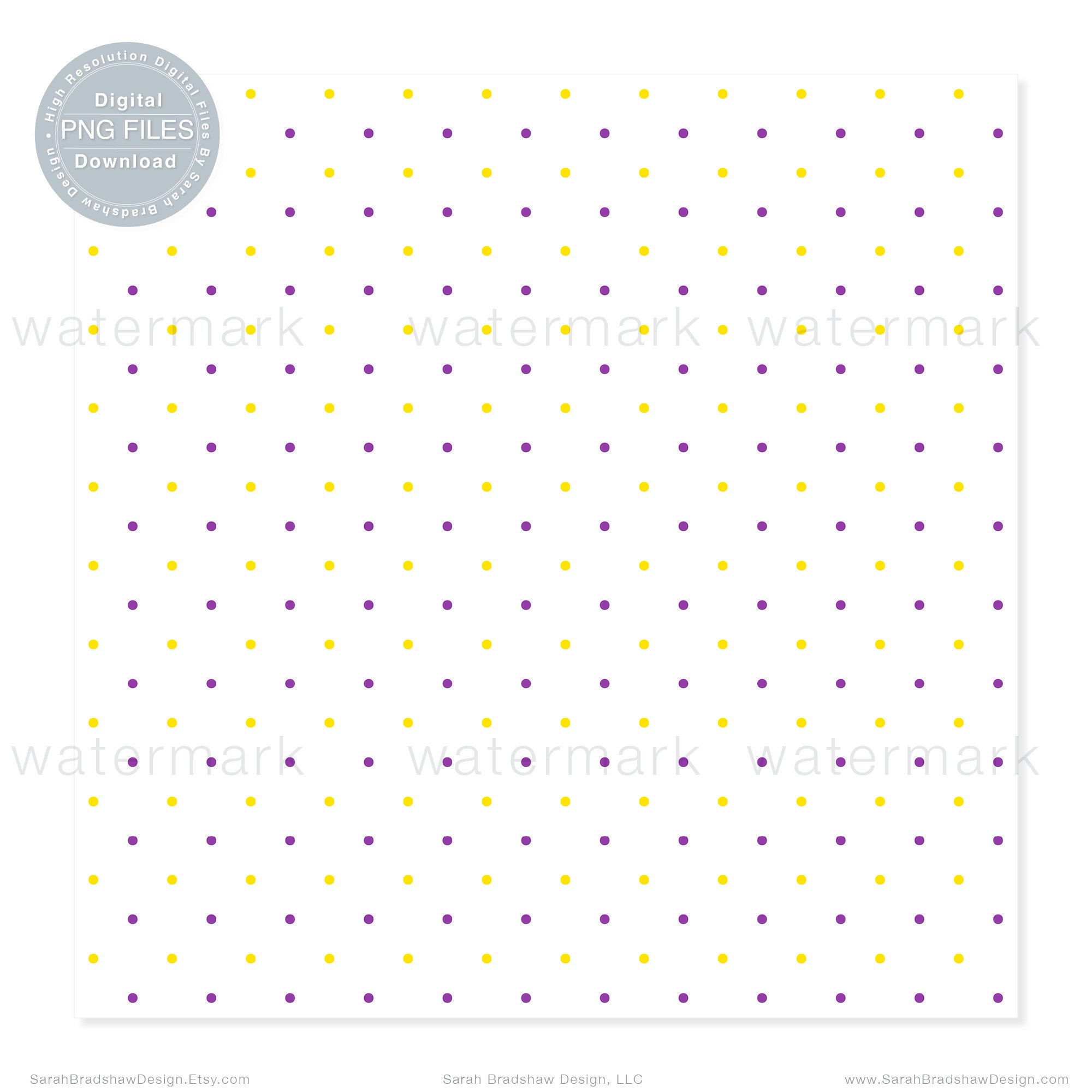 Seamless Digital Paper. Digital Pattern. Purple and Yellow. Preppy ...