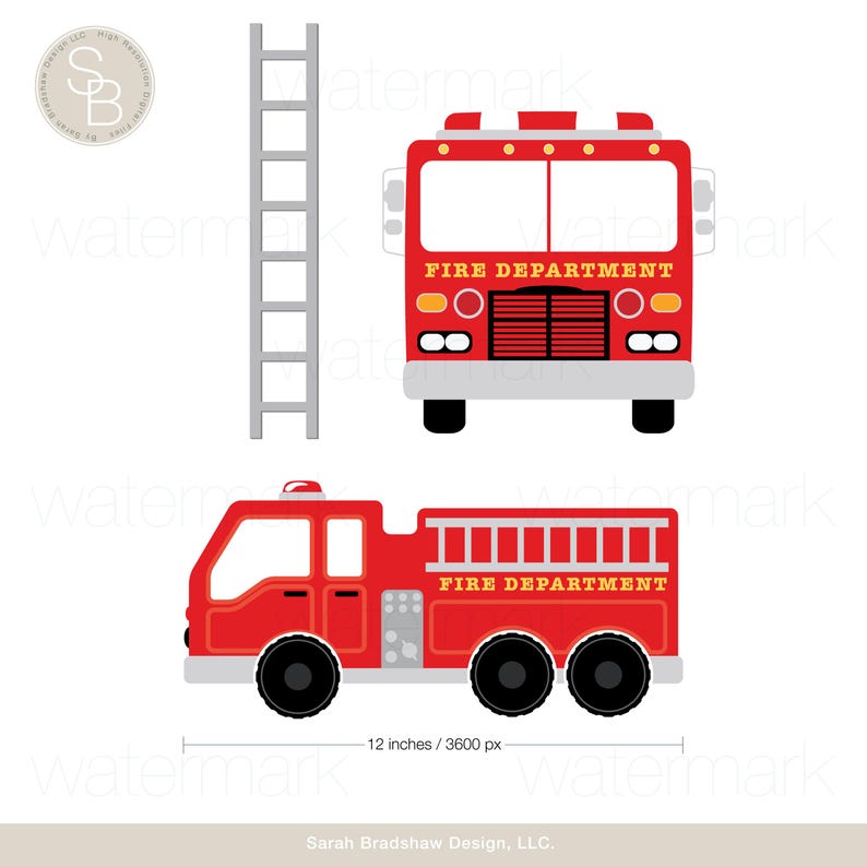 Firefighter Clip Art: Fire Engine, Fire Truck, Emergency Rescue Clip ...