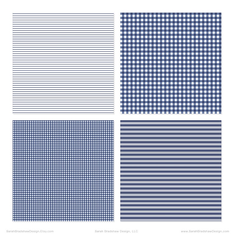 Seamless Digital Paper. Digital Pattern. Navy Blue Digital Paper. Plaid ...