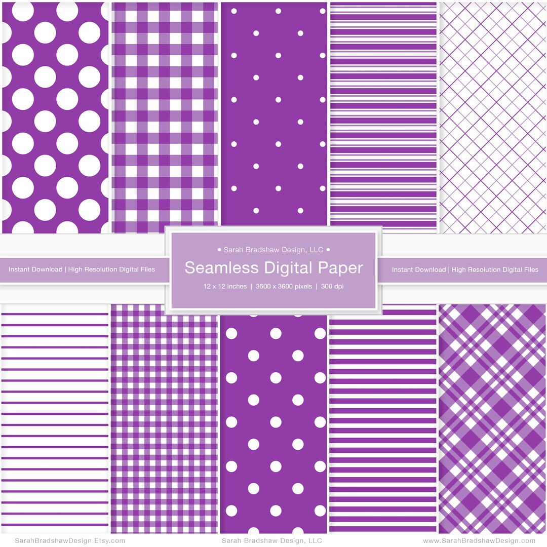 Seamless Digital Paper. Digital Pattern. Purple Digital Paper. Seamless ...