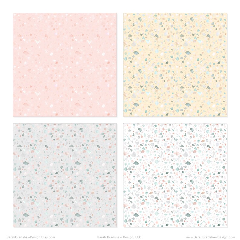 Seamless Digital Paper. Digital Pattern. Terrazzo Print. Seamless ...