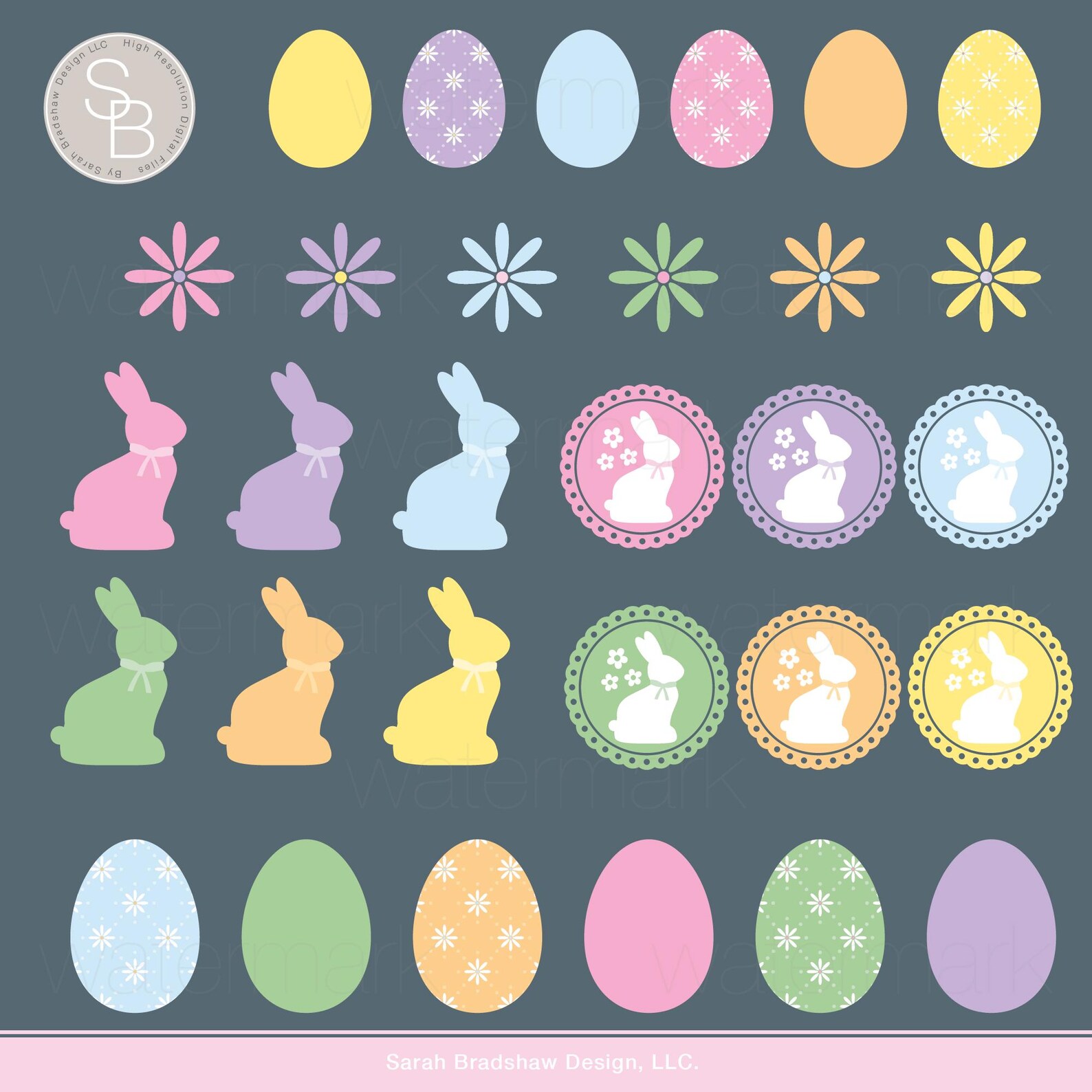 Easter Bunny Clip Art. Easter Clip Art. Easter Eggs. Easter ...