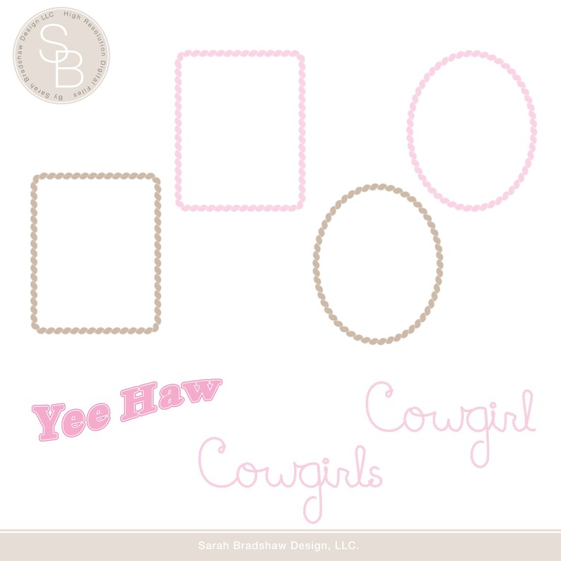 Cowgirl Clip Art Set. Pink Cowgirl Illustrations. Rodeo Clip Art. Boots ...