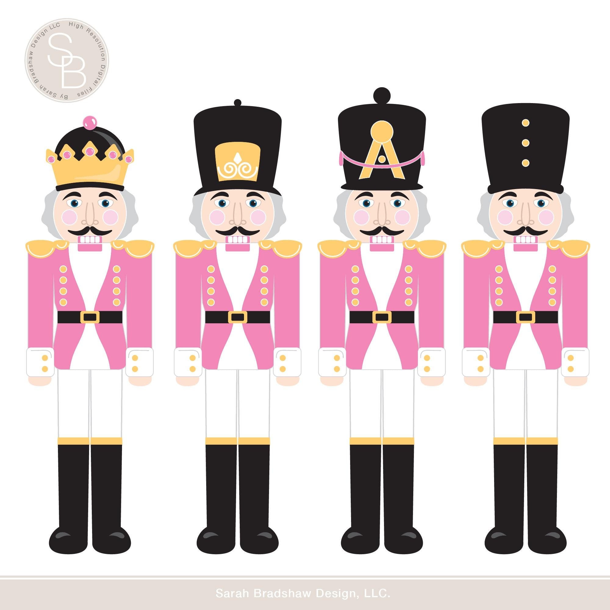 Pink Nutcracker Clip Art Set. Pink Nutcracker Clip Art. Christmas Clip ...
