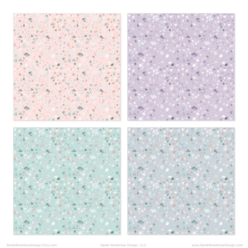 Seamless Digital Paper. Digital Pattern. Terrazzo Print. Seamless ...