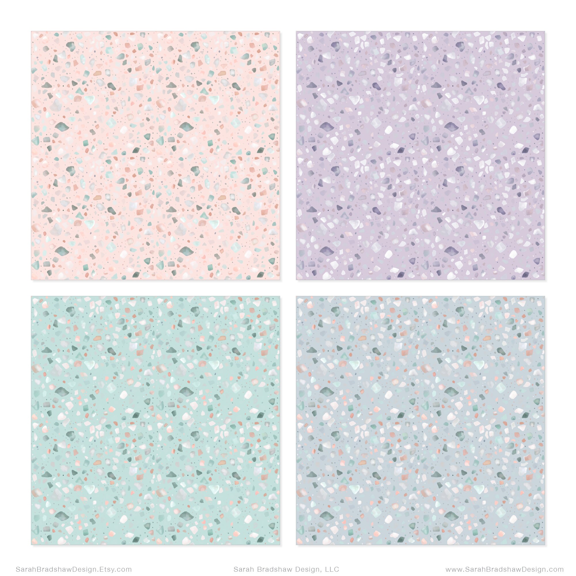 Seamless Digital Paper. Digital Pattern. Terrazzo Print. Seamless ...