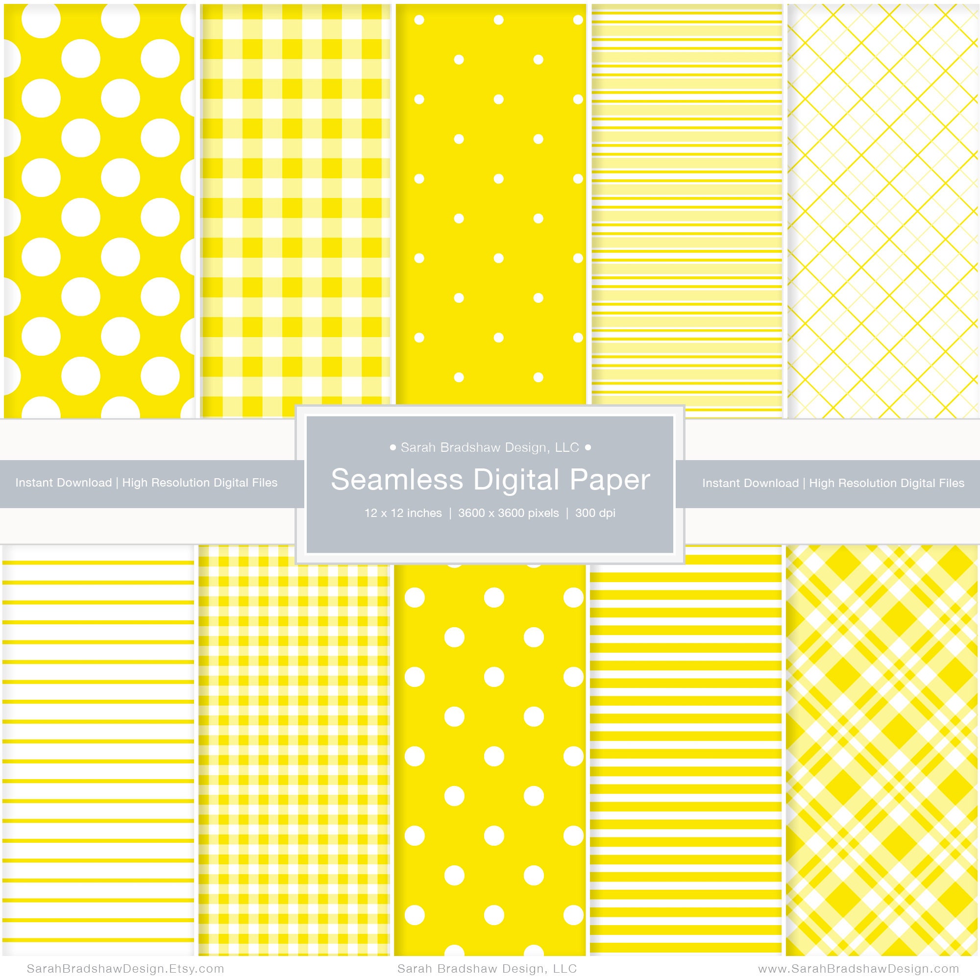 Seamless Digital Paper. Digital Pattern. Yellow Digital Paper. Seamless ...