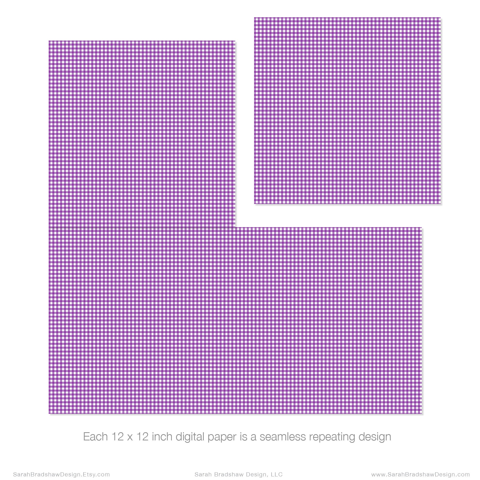 Seamless Digital Paper. Digital Pattern. Purple and Yellow. Preppy ...