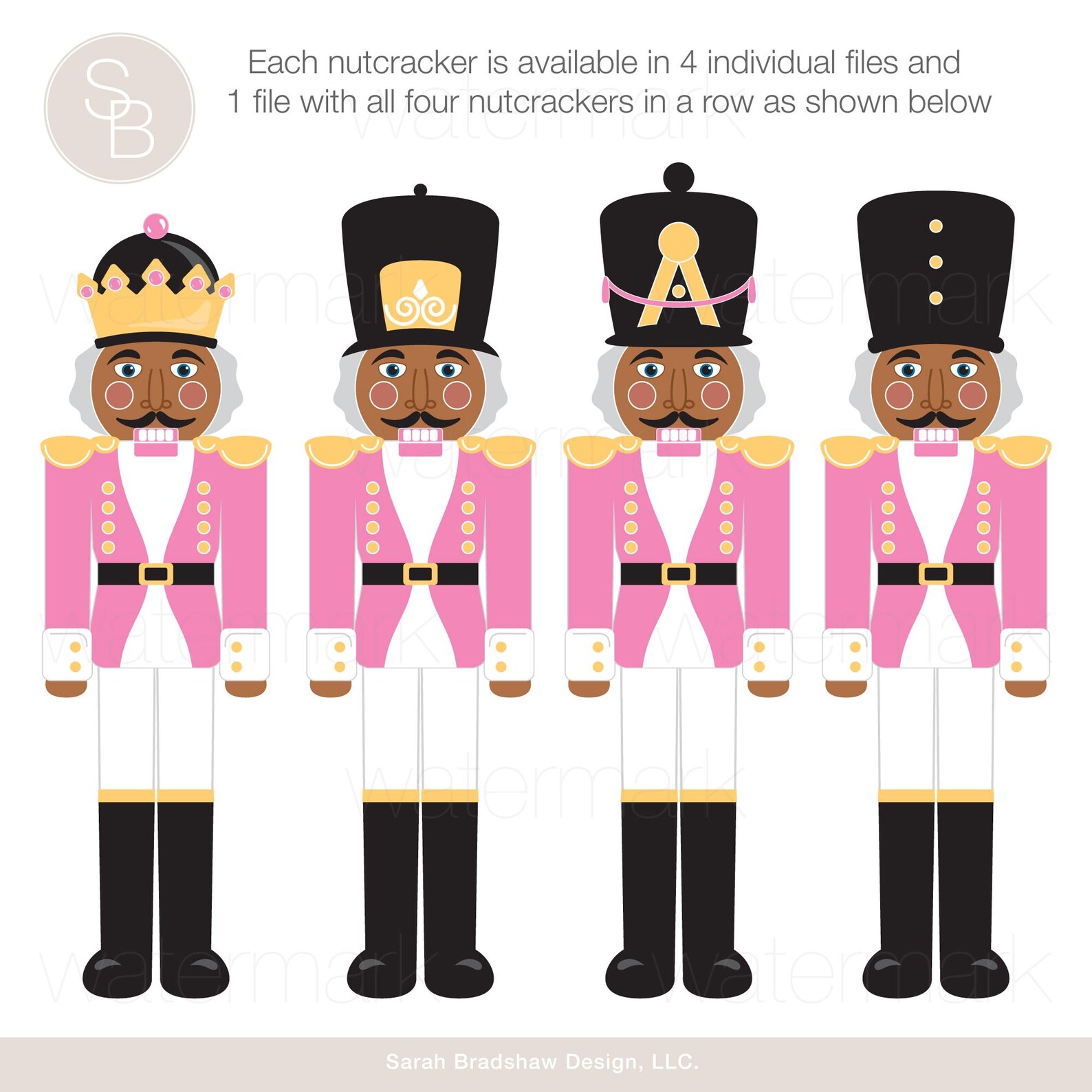 Pink Nutcracker Clip Art Set. Pink Nutcracker Clip Art. Christmas Clip ...