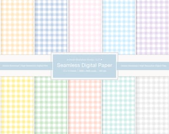 Seamless Digital Paper. Gingham Digital Paper. Red Gingham. Country and ...