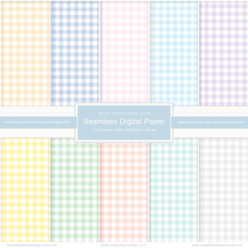 Gingham Scrapbook Paper - Etsy