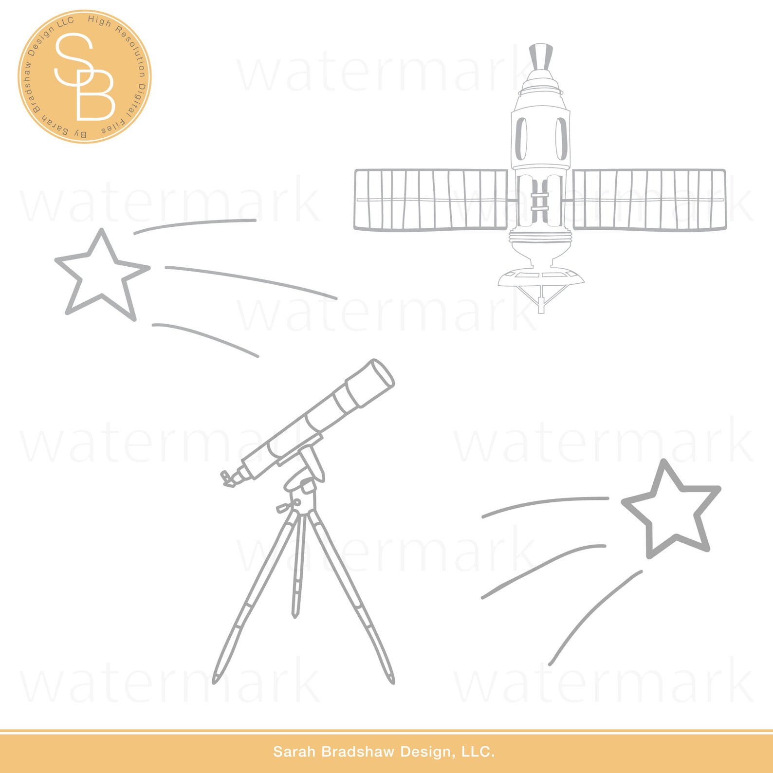 Space Exploration Clip Art Set. Astronaut Illustration. Outer Space ...