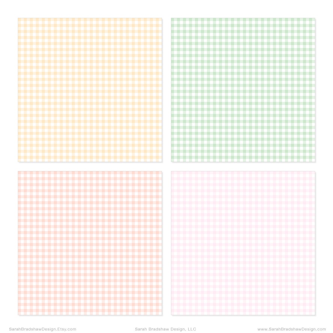 Seamless Digital Paper. Gingham Digital Paper. Pastel Gingham Digital ...