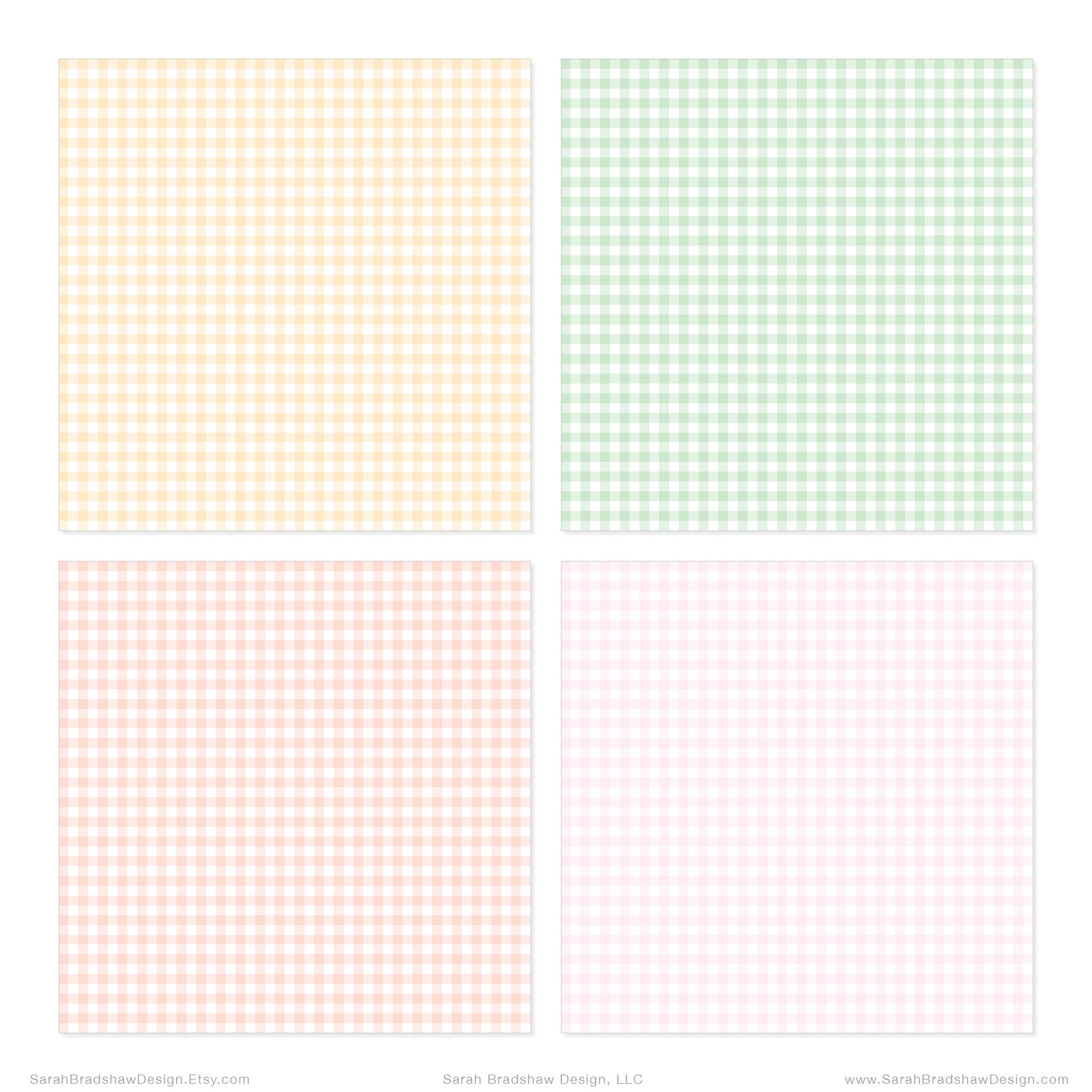 Seamless Digital Paper. Gingham Digital Paper. Pastel Gingham Digital ...