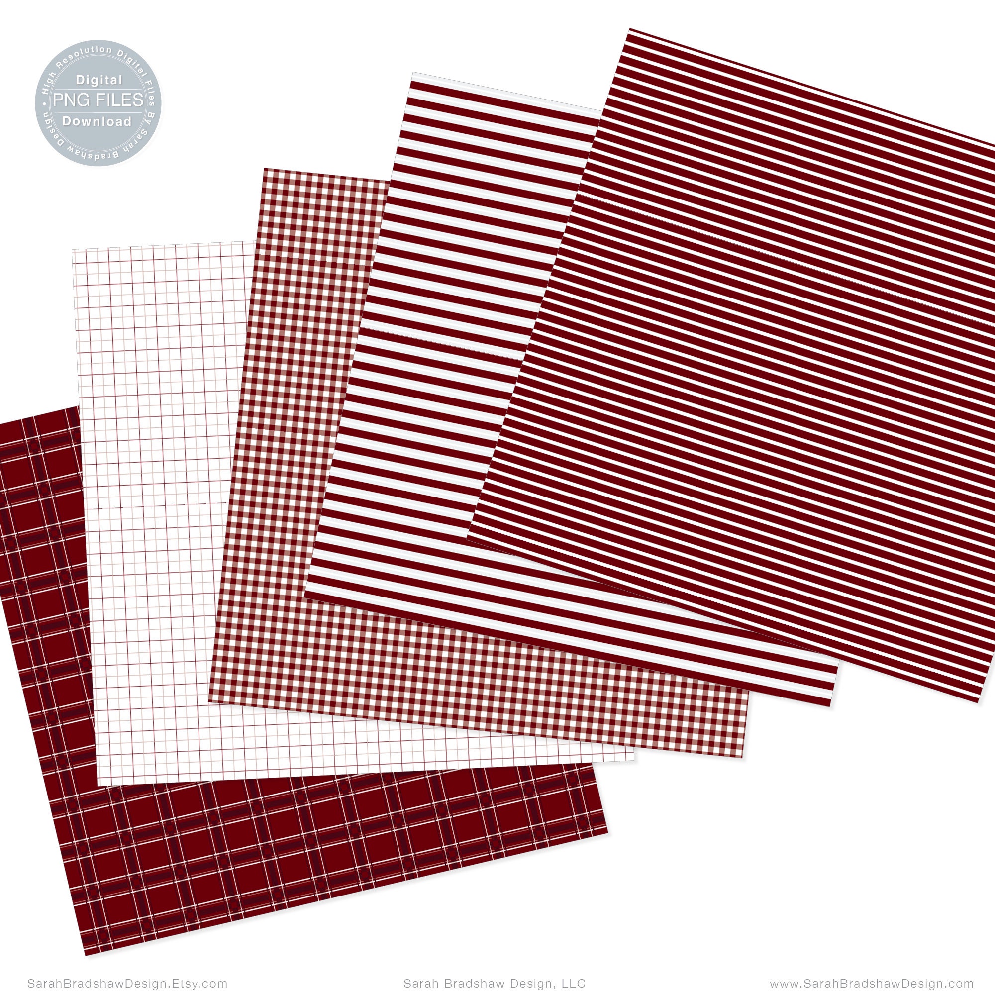 Seamless Digital Paper. Digital Pattern. Preppy Patterns. Maroon. Plaid ...
