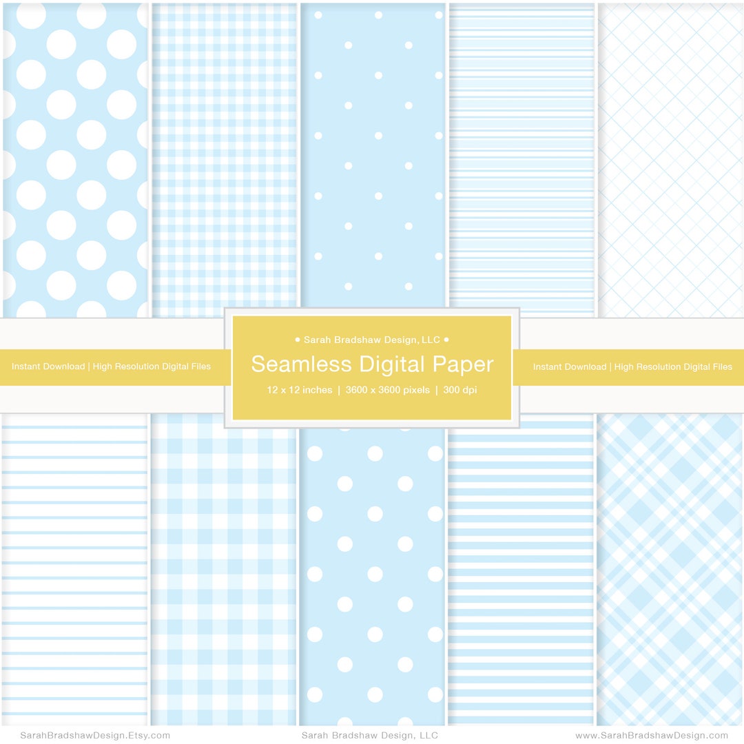 Seamless Digital Paper. Digital Pattern. Light Blue Digital Paper ...