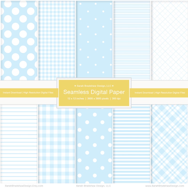 Light Blue Pattern - Etsy