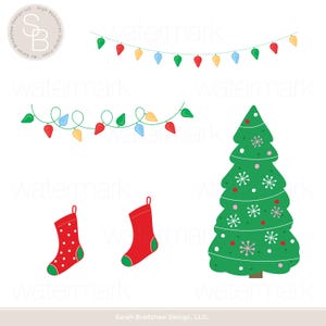 Retro Christmas Clip Art Set. Retro Christmas Clip Art. Camper Van ...