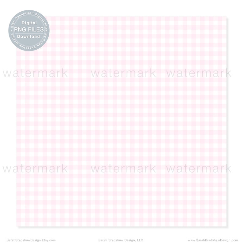 Seamless Digital Paper. Gingham Digital Paper. Pastel Gingham Digital ...