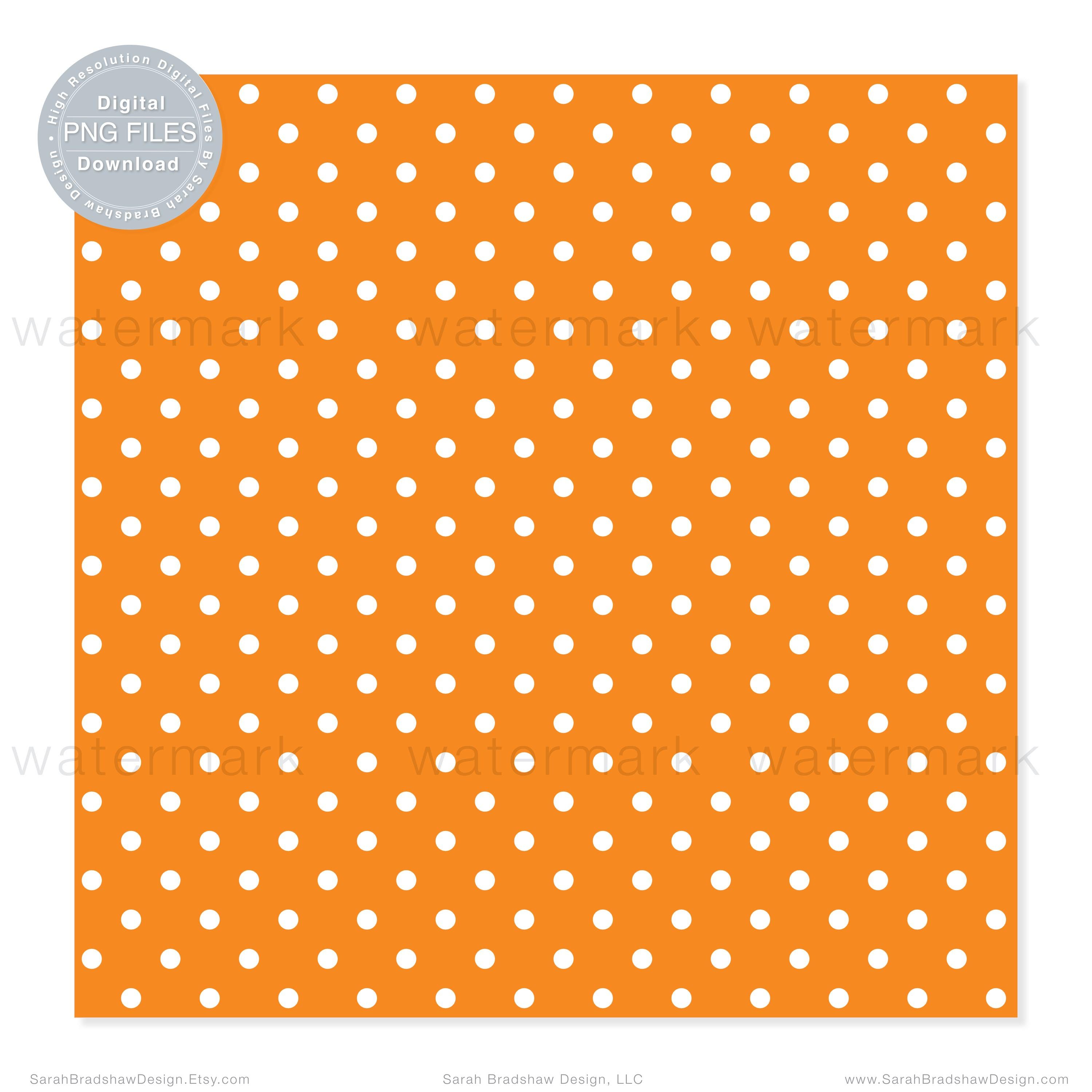 Seamless Digital Paper. Orange Digital Pattern. Orange Digital Paper ...