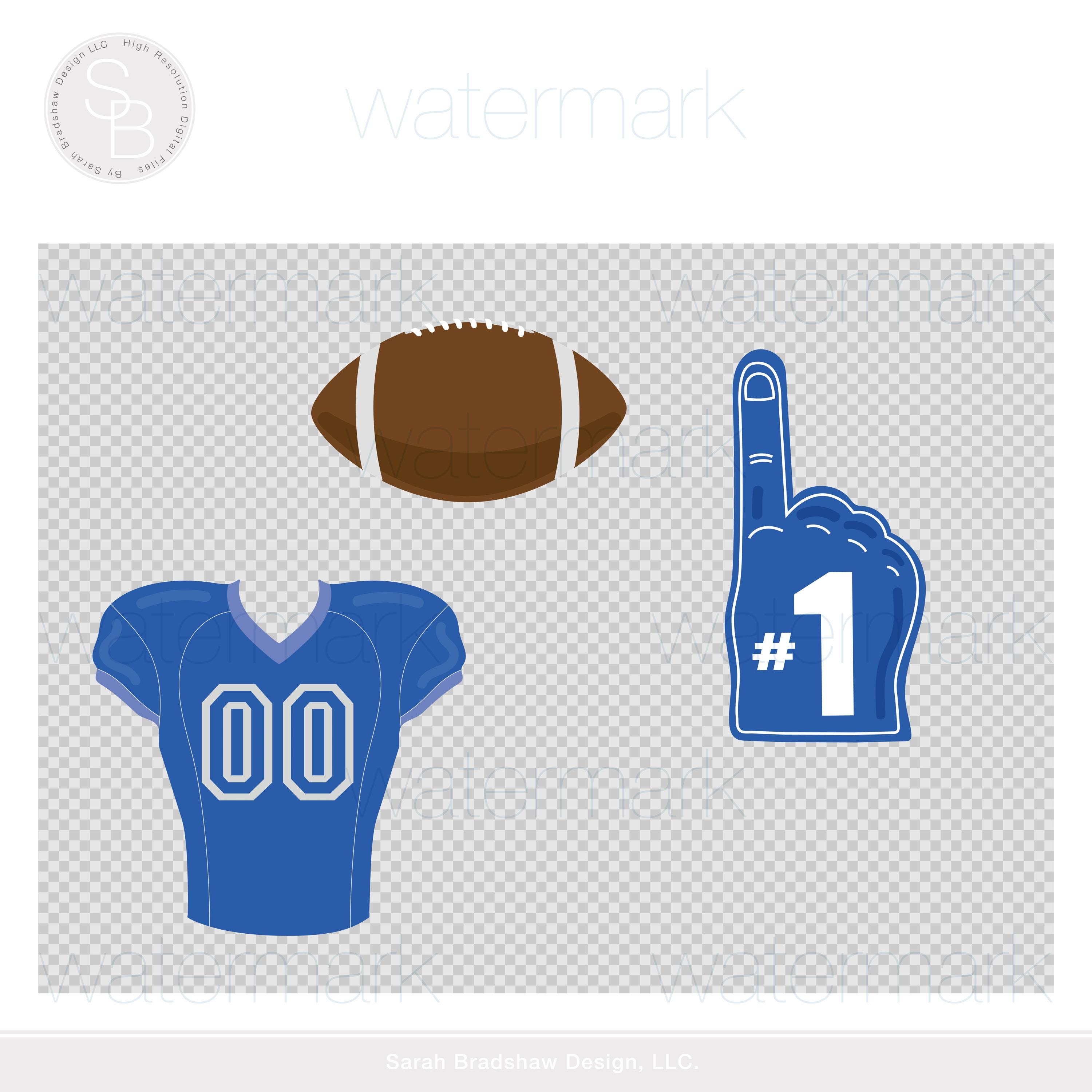 Football Clipart Set: American Football, Helmet, Jersey PNG Files ...