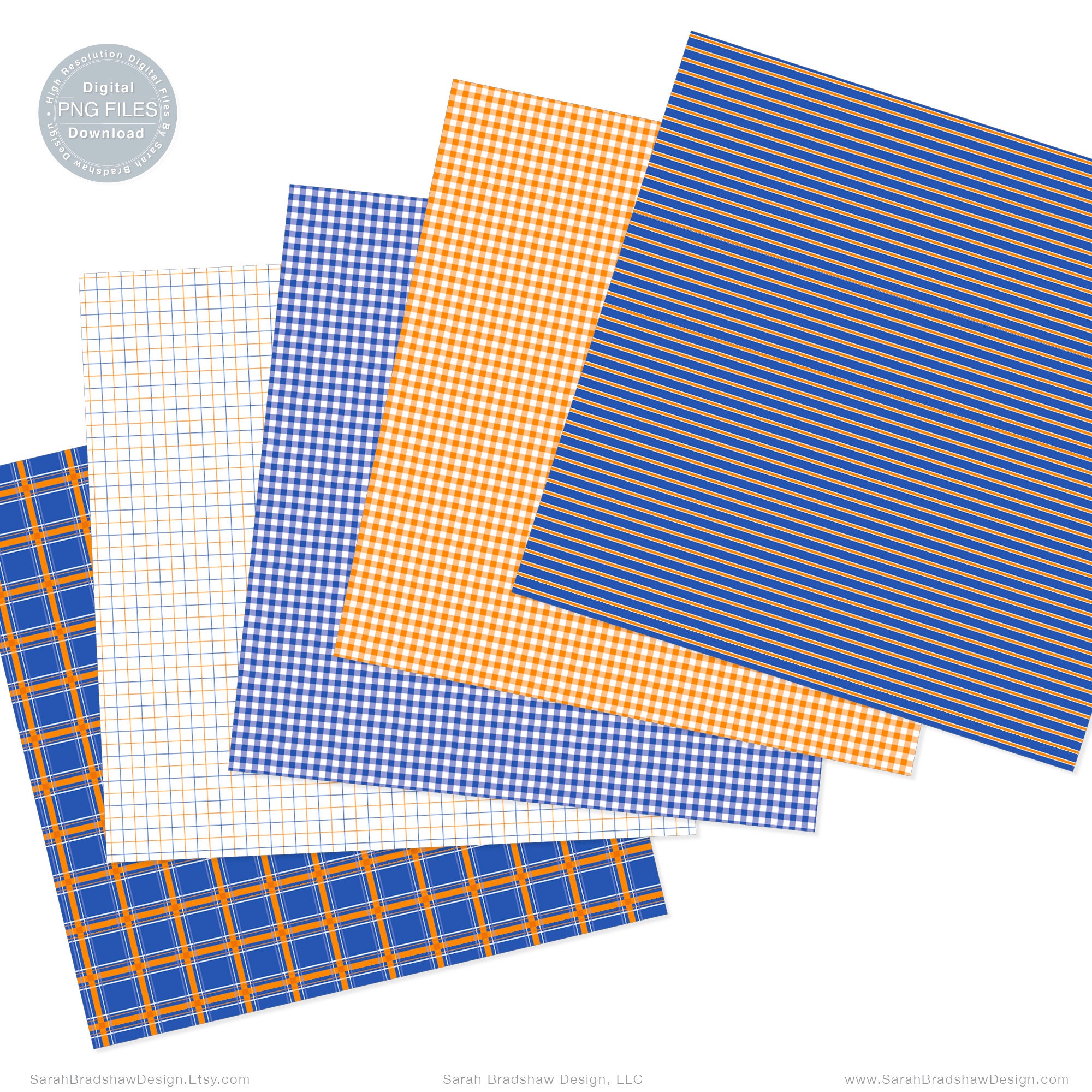 Seamless Digital Paper. Digital Pattern. Preppy Patterns. Orange and ...