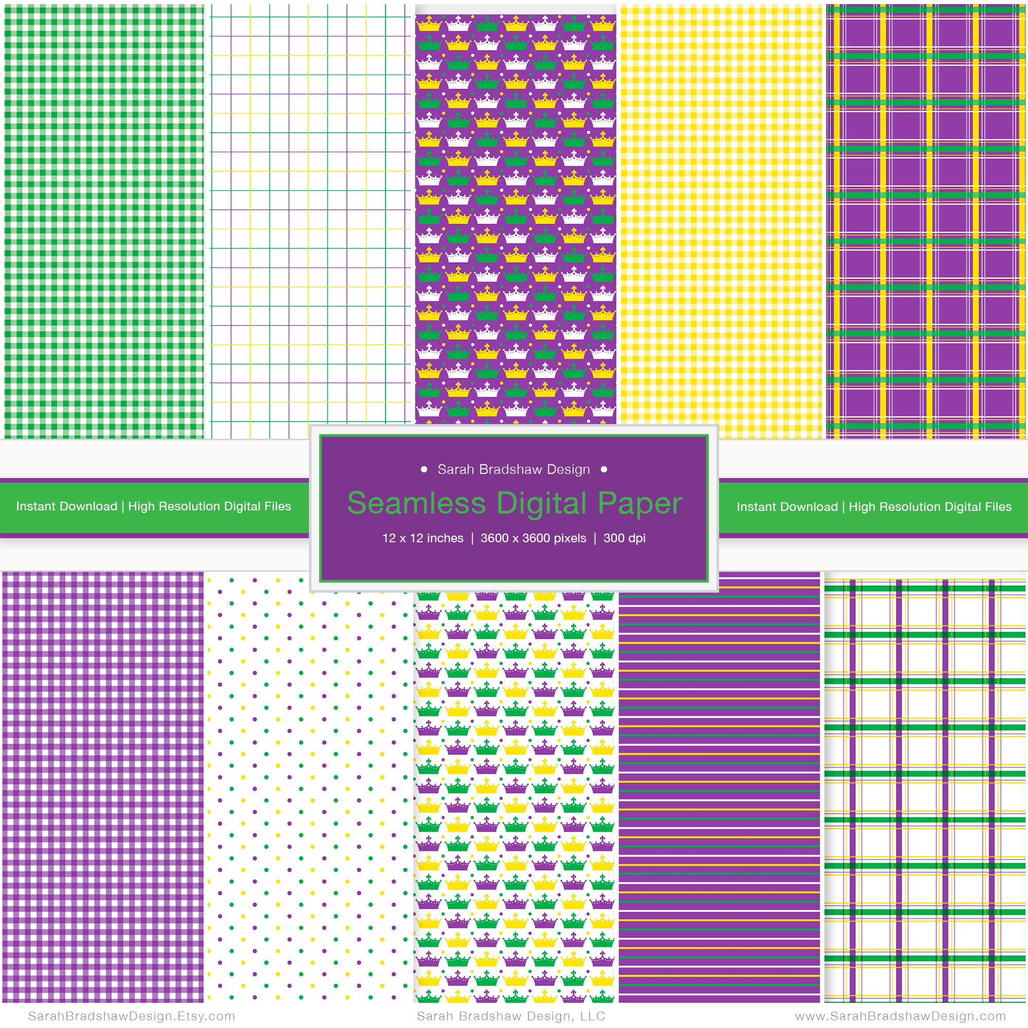 Seamless Digital Paper. Digital Pattern. Mardi Gras Digital Paper ...