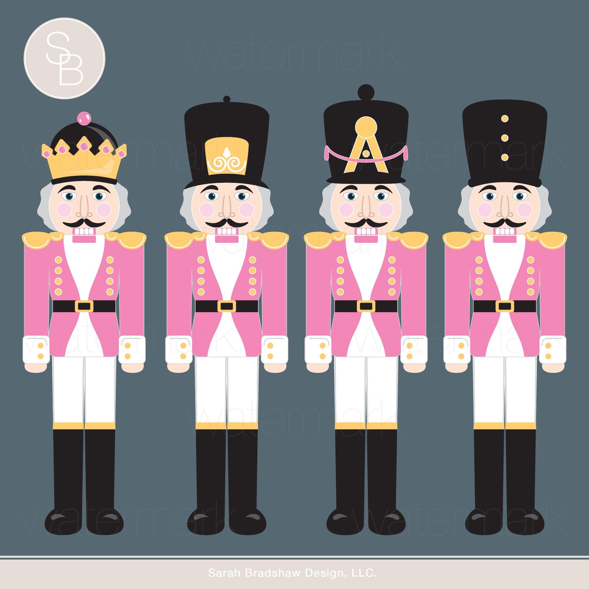 Pink Nutcracker Clip Art Set. Pink Nutcracker Clip Art. Christmas Clip ...