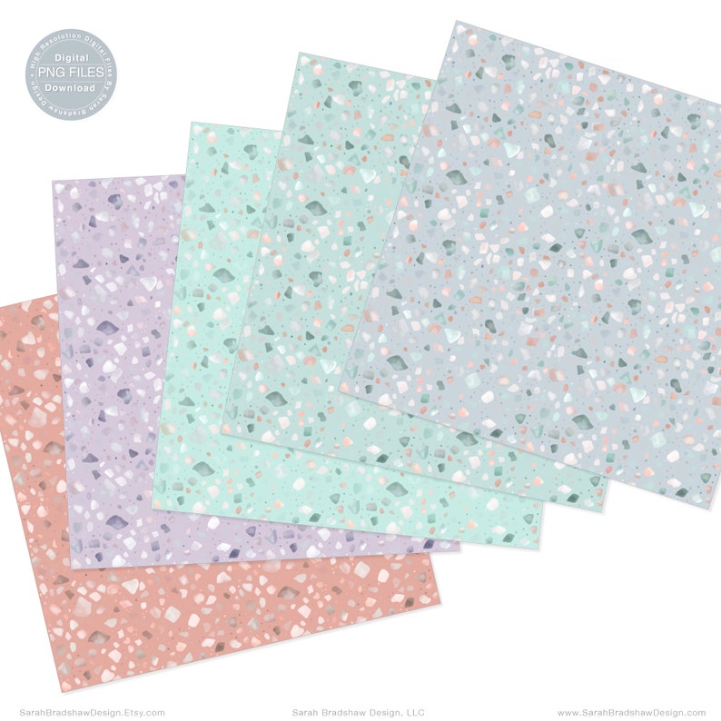 Seamless Digital Paper. Digital Pattern. Terrazzo Print. Seamless ...