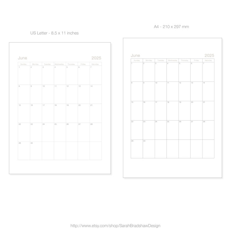 2025 - 12 Month Calendar and Year At-a-glance Calendar. Annual Calendar ...