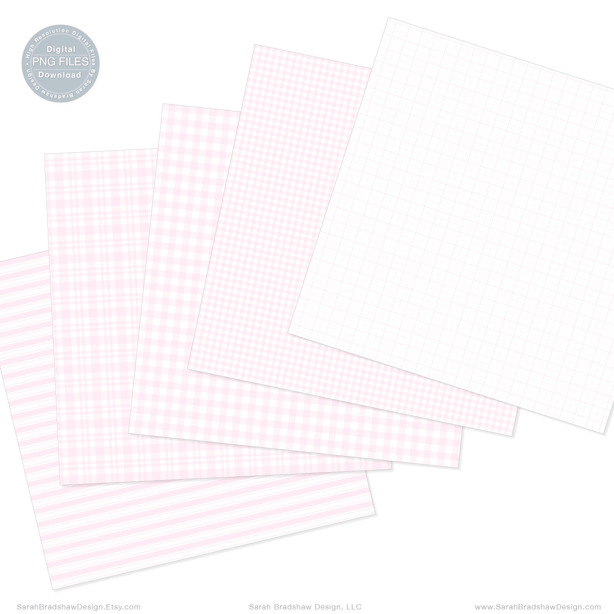 Pastel Pink Digital Paper: Seamless Patterns (PNG Files) - Etsy