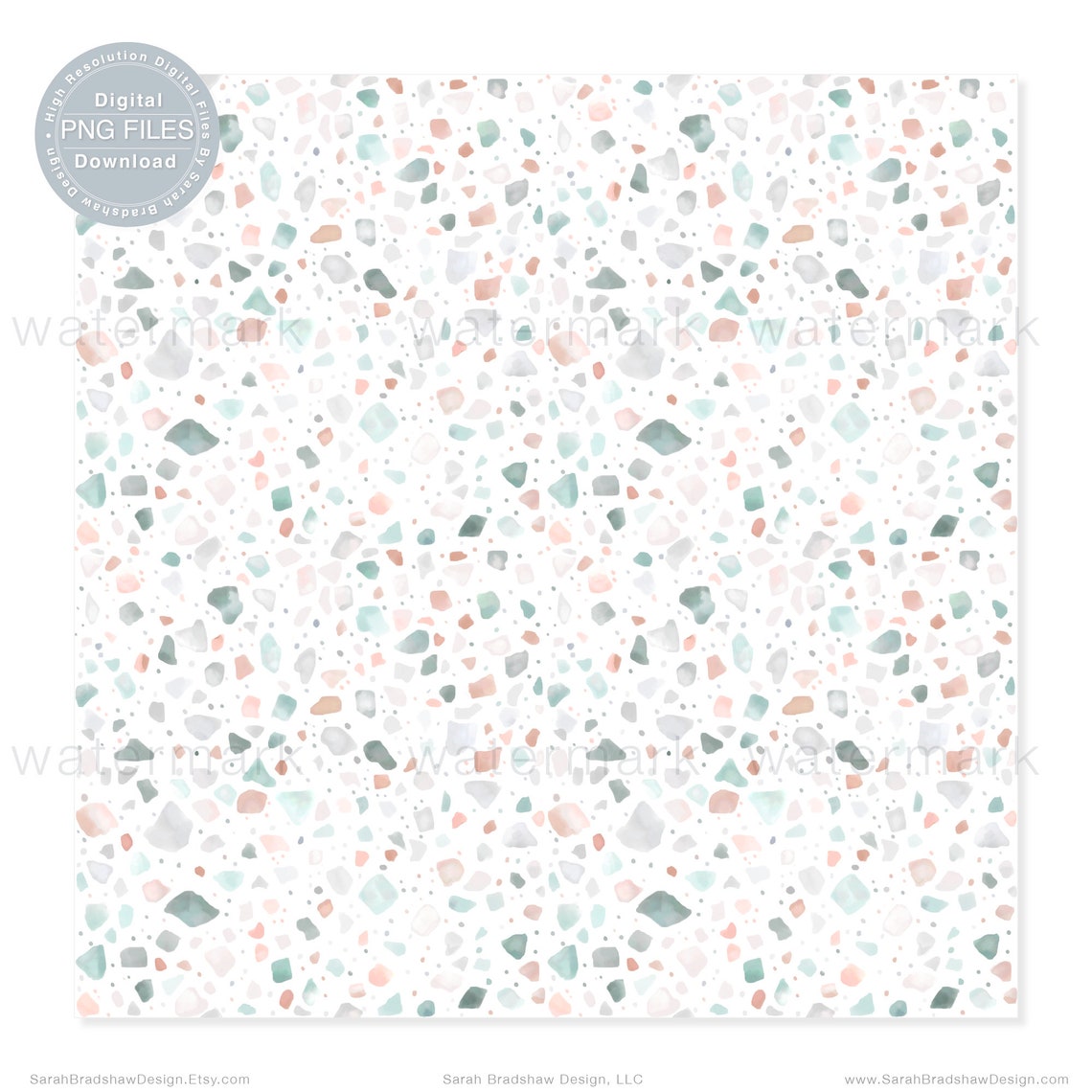 Seamless Digital Paper. Digital Pattern. Terrazzo Print. Seamless ...