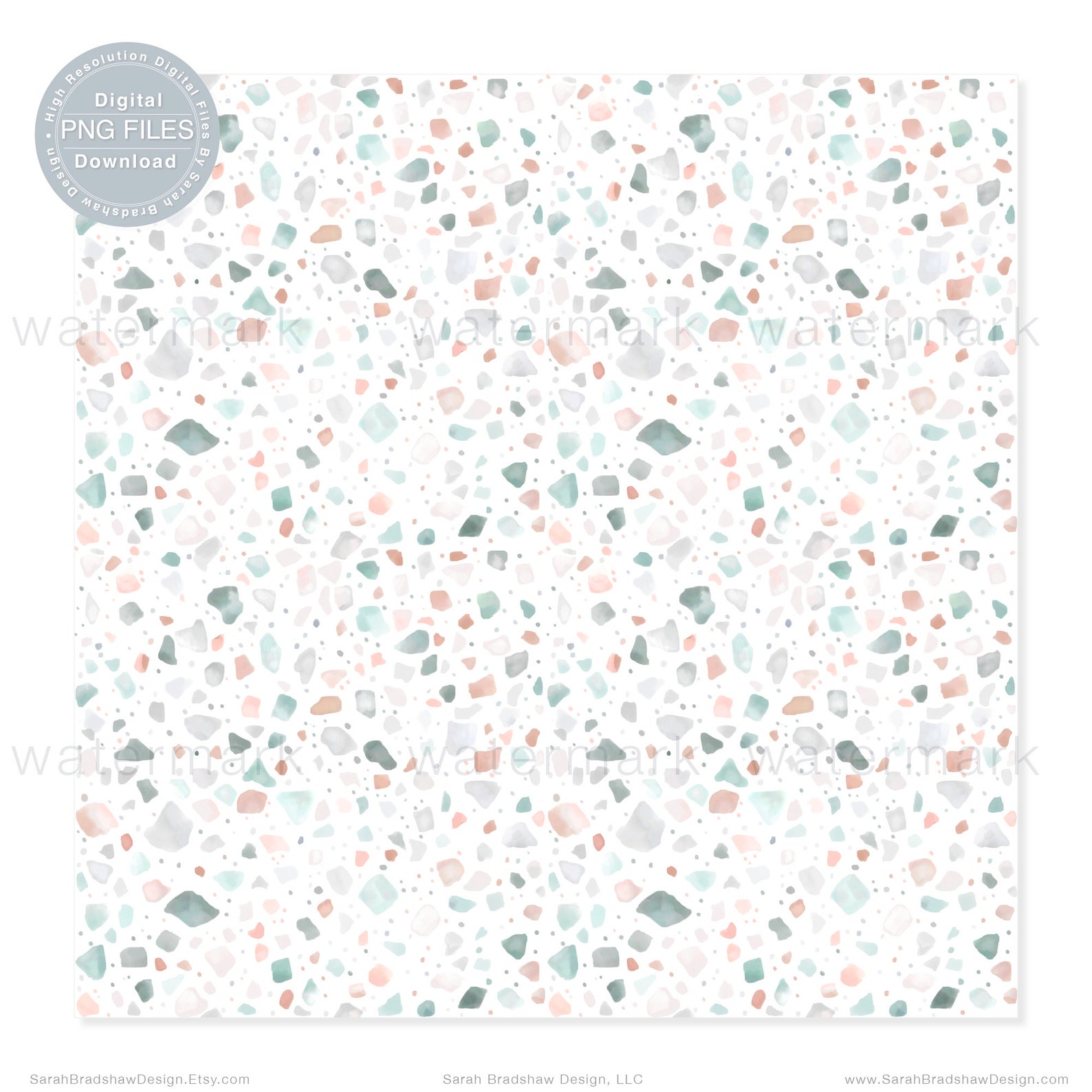 Seamless Digital Paper. Digital Pattern. Terrazzo Print. Seamless ...