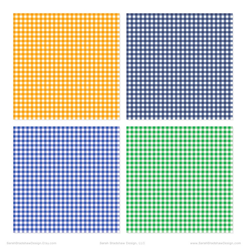 Seamless Digital Paper. Gingham Digital Paper. Red Gingham. Country and ...