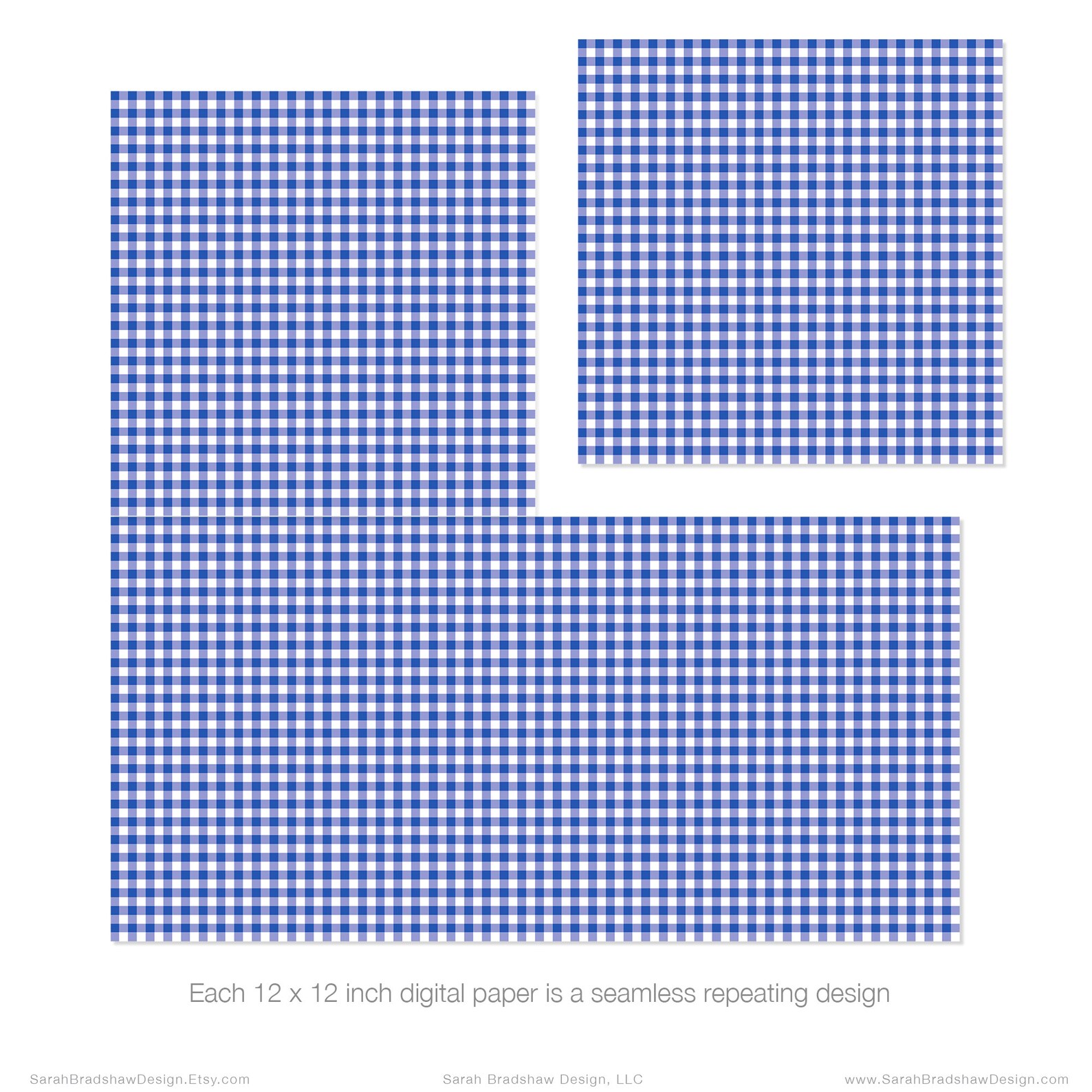 Seamless Digital Paper. Gingham Digital Paper. Red Gingham. Country and ...