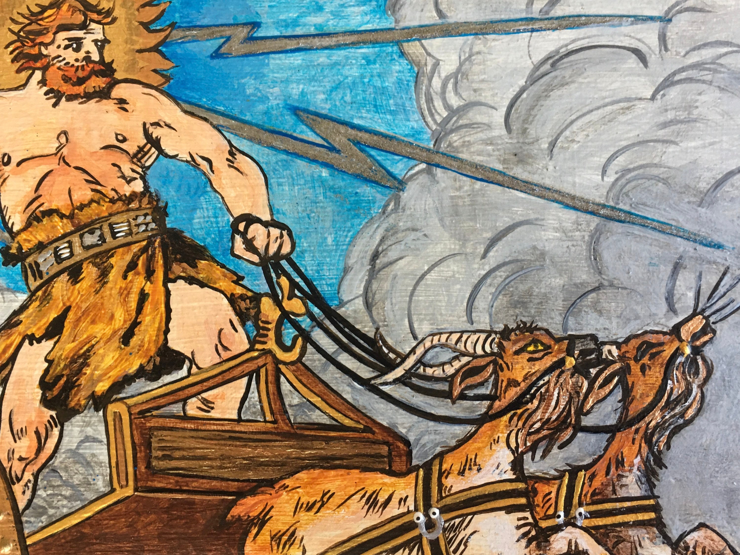 Thors Journey A Norse Myth, Childrens Illustration, Vintage Image ...