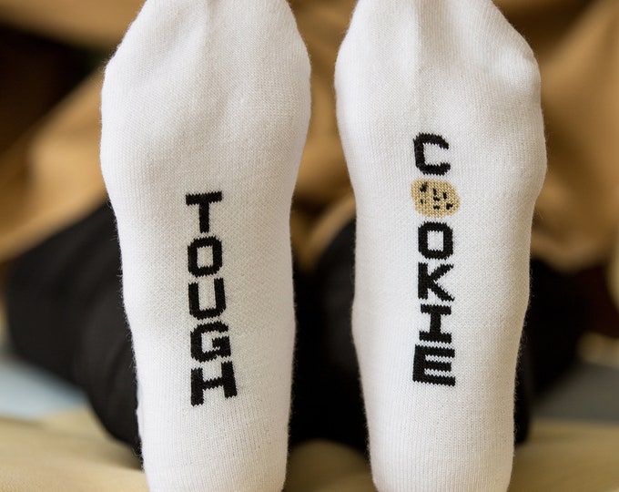 Inspirational Socks Tough Cookie Socks Daily Chemo Wear Chemo Gift - Etsy