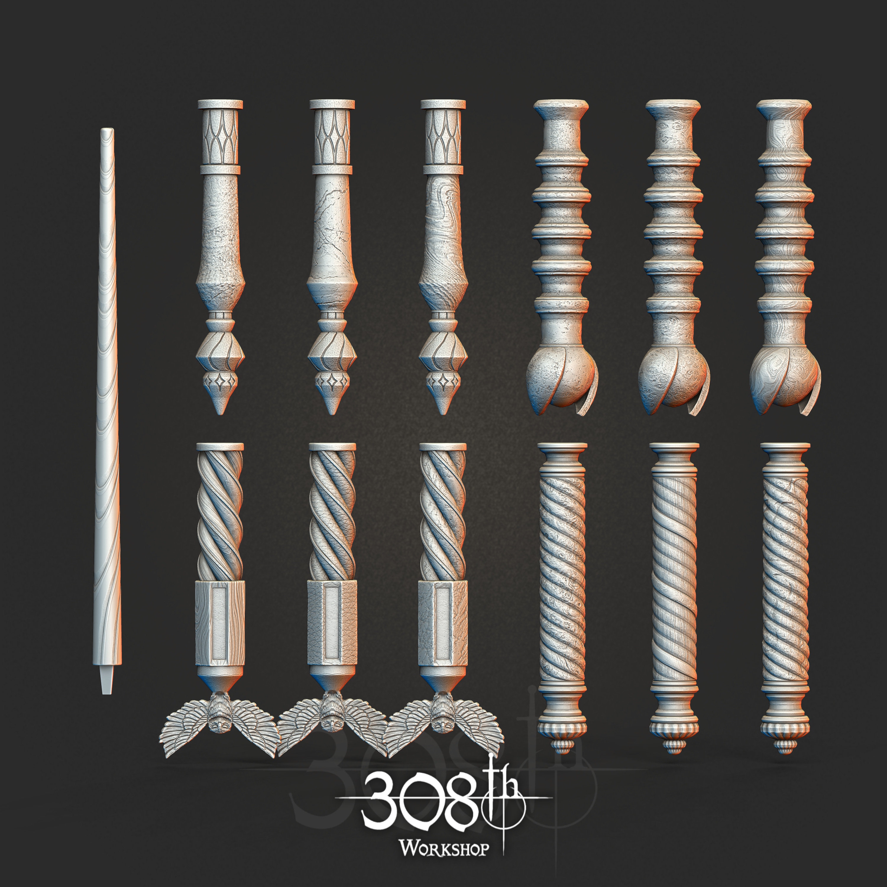 Wands and Handles Complete Set - Hogwarts Legacy - STL Digital Model 3D ...