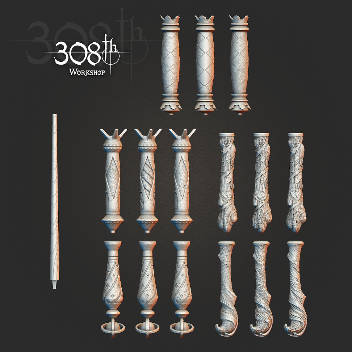 Wands and Handles Complete Set - Hogwarts Legacy - STL Digital Model 3D ...