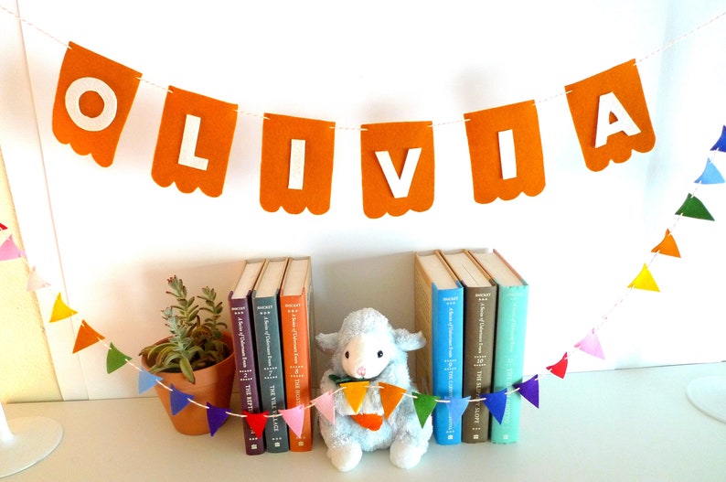 Custom Kids Felt Name Sign Nursery Decorkids Bedroom Decor - Etsy