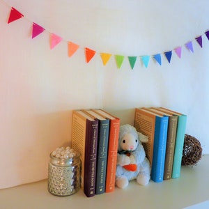 Nursery Felt Mini Rainbow Flag Garland Baby Shower Gift Felt | Etsy