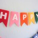 Felt Happy Birthday Rainbow Banner, Rainbow Felt Garland, Kid Birthday ...