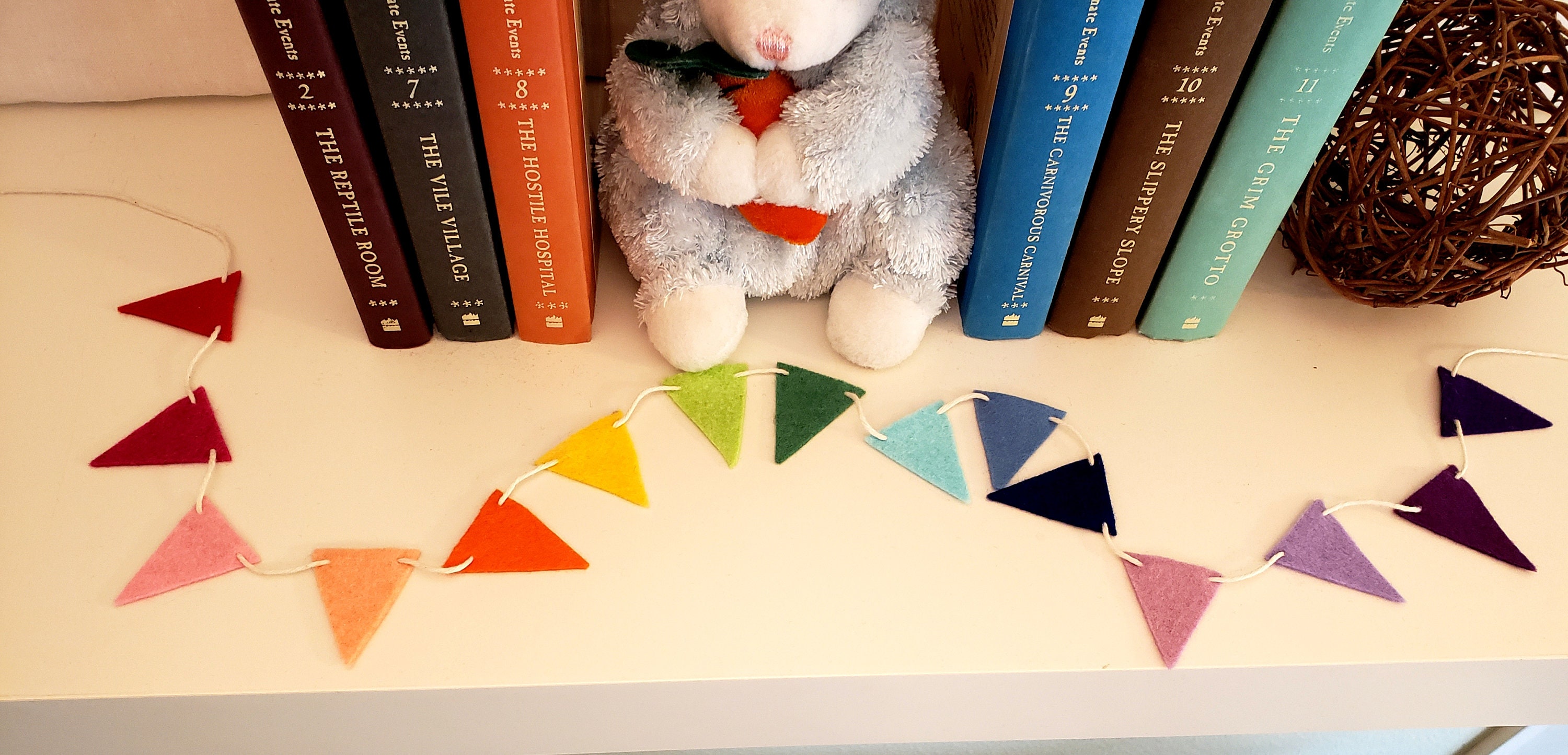 Nursery Felt Mini Rainbow Flag Garland Baby Shower Gift Felt | Etsy