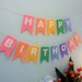 Felt Happy Birthday Rainbow Banner, Unicorn Birthday, Pastel Rainbow ...