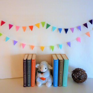 Nursery Felt Mini Rainbow Flag Garland Baby Shower Gift Felt | Etsy