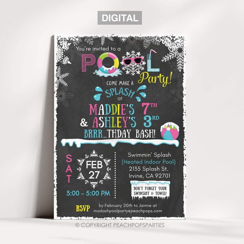 Pool Party of Twins - Etsy