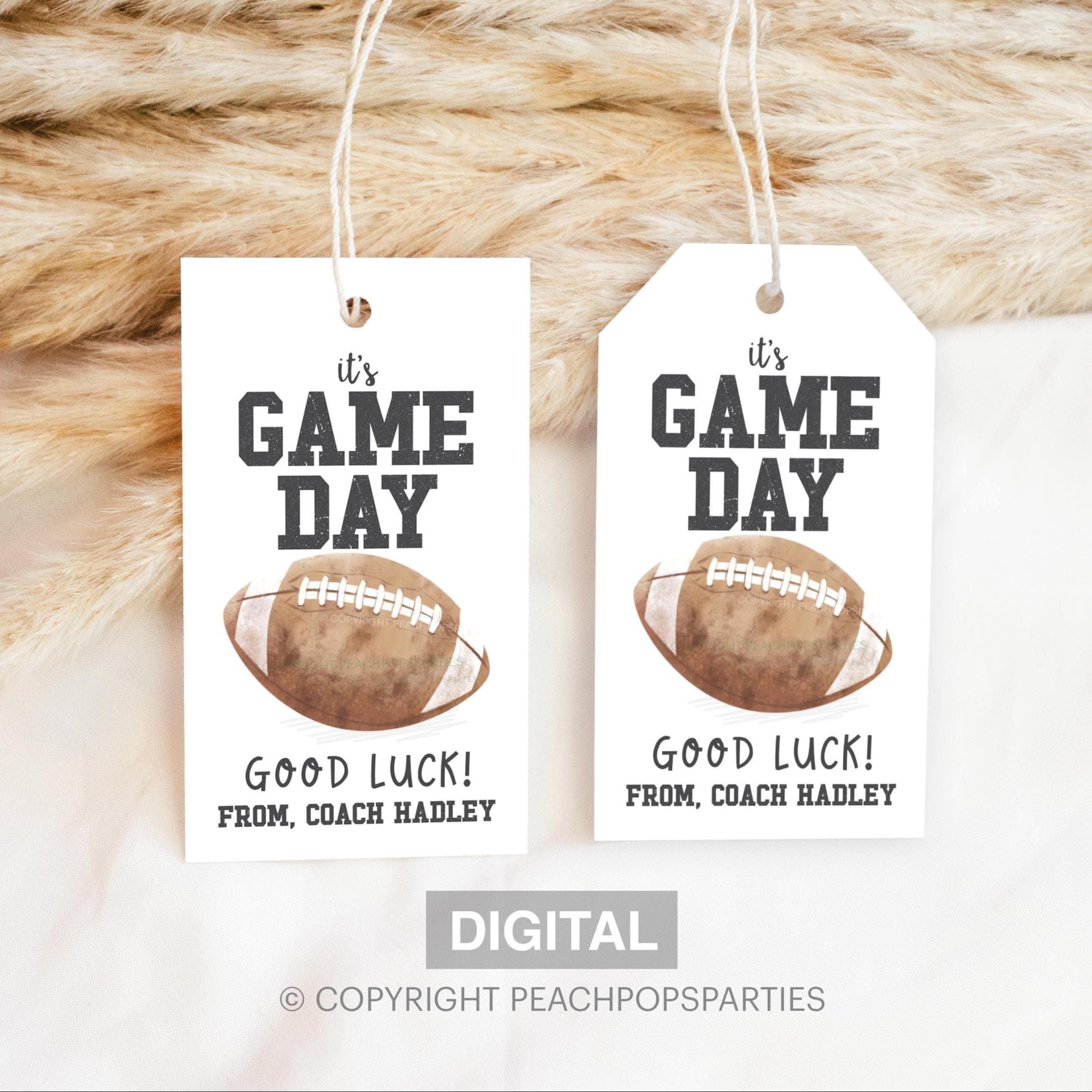 Editable Football Gift Tag Game Day Team Treat Thank You DIGITAL ...