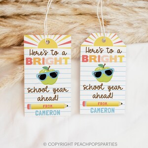 Back to School Gift Tag, Bright School Year, First Day of School, Boho ...